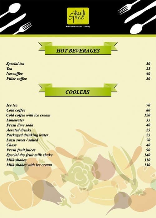 Multi Spice Menu, Menu for Multi Spice, Pune-Solapur Road, Pune - Zomato