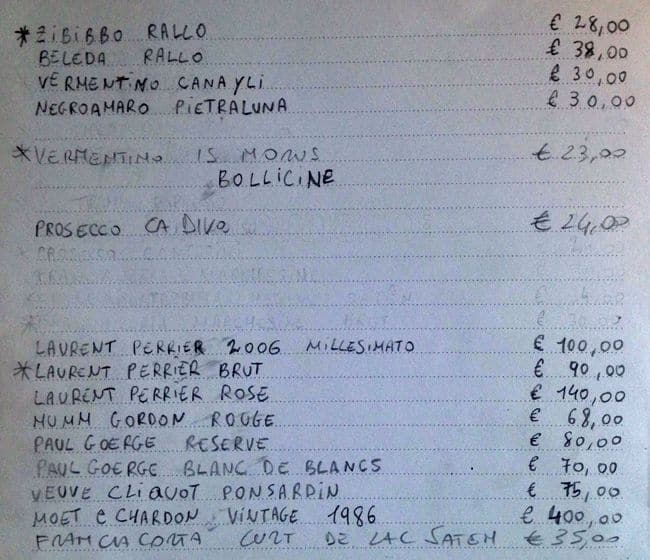 Menu au La Segreta Roma - Trattoria Sul Tetto restaurant, Rome