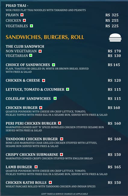 Menu at Latitude - Tulip Inn, Bengaluru
