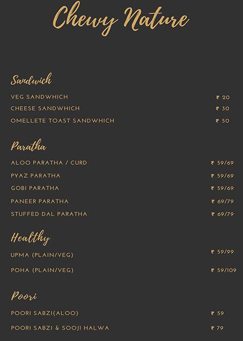 Menu of Chewy Nature, Krishna Nagar, New Delhi