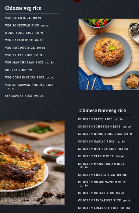 Menu of Spice Ace, Airoli, Navi Mumbai