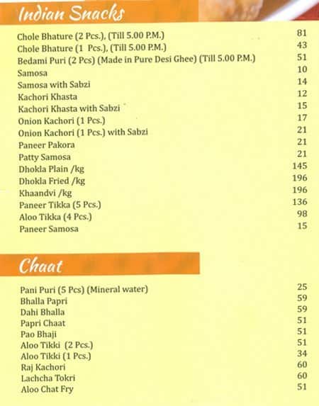 Mangal Sweets Menu, Menu for Mangal Sweets, IP Extension, New Delhi ...