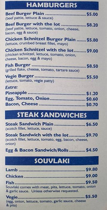 Menu at Manchester Road Fish & Chips fast food, Mooroolbark