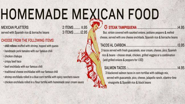 Menu at Ozona Grill and Bar, Dallas