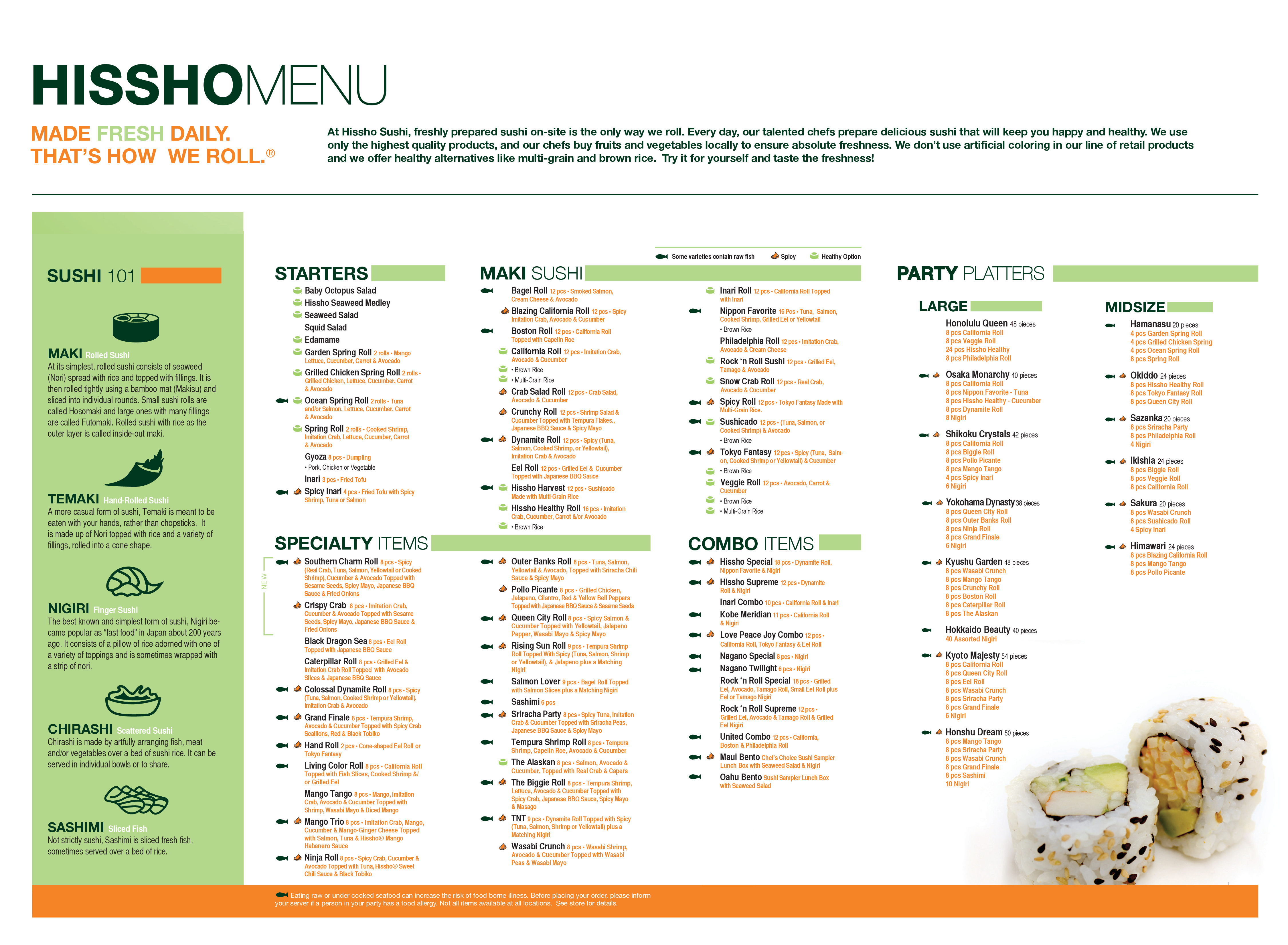 Hissho Sushi Menu, Menu for Hissho Sushi, Prescott Valley, Prescott ...