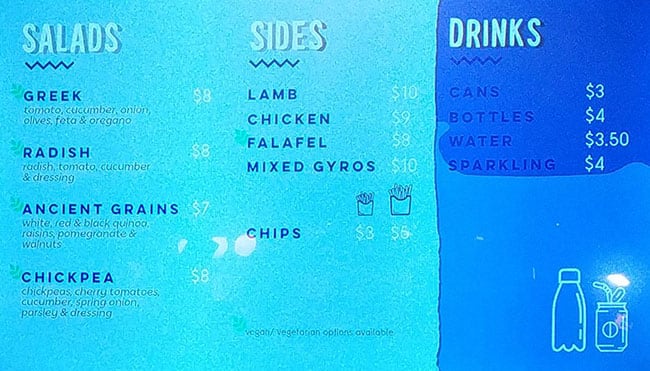 Menu at ENA Greek Street Food restaurant, Docklands, Shop T33a Collins ...