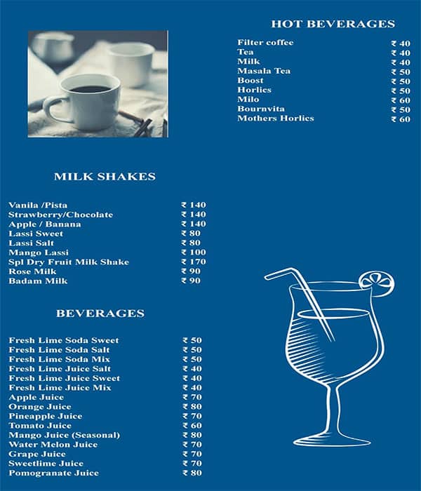 Menu at Saravana Bhavan Pure Vegetarian, Chennai