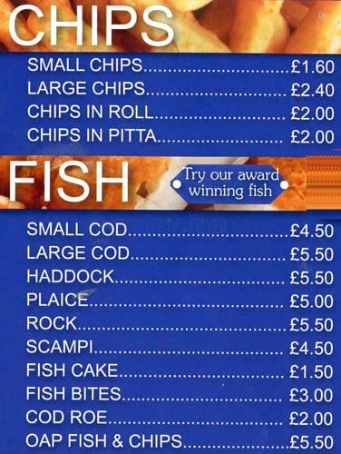 Menu at Ickenham Sandwich Bar, Ickenham, 97 High Rd