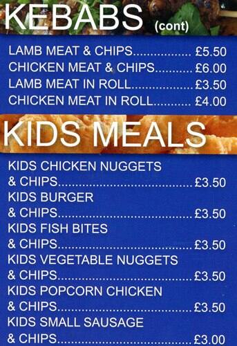 Menu at Ickenham Sandwich Bar, Ickenham, 97 High Rd