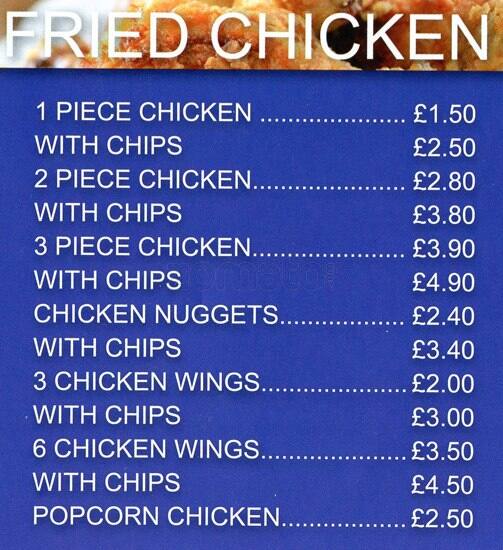 Menu at Ickenham Sandwich Bar, Ickenham, 97 High Rd
