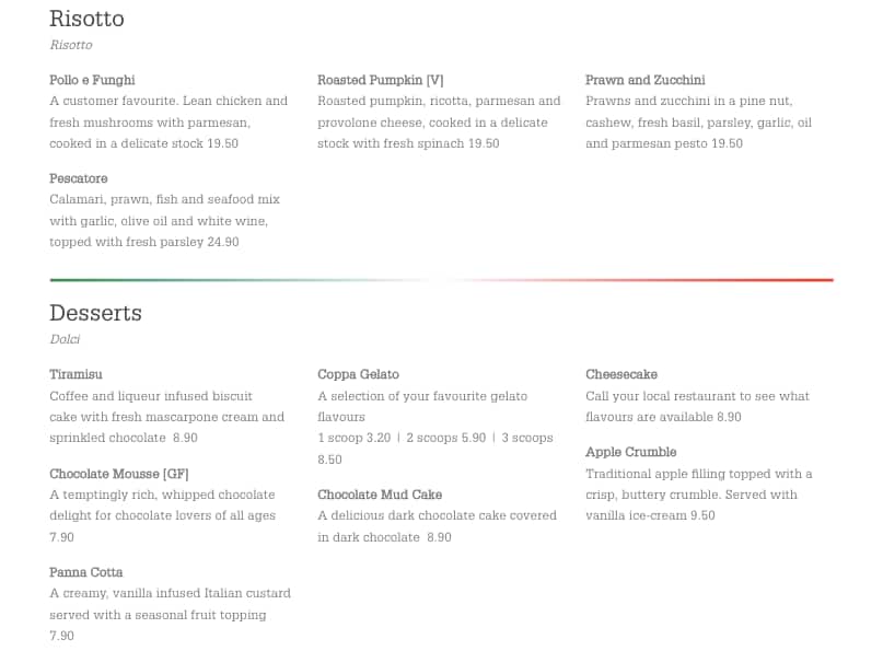 Menu at La Porchetta Albany pizzeria, Auckland, 4a Appian Way