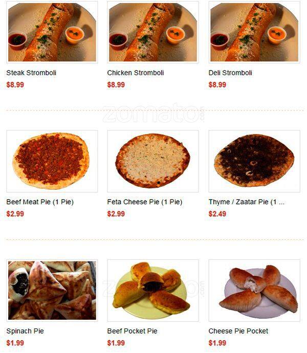 Menu at Jerusalem Bakery, Marietta, 585 Franklin Gtwy SE Ste 160