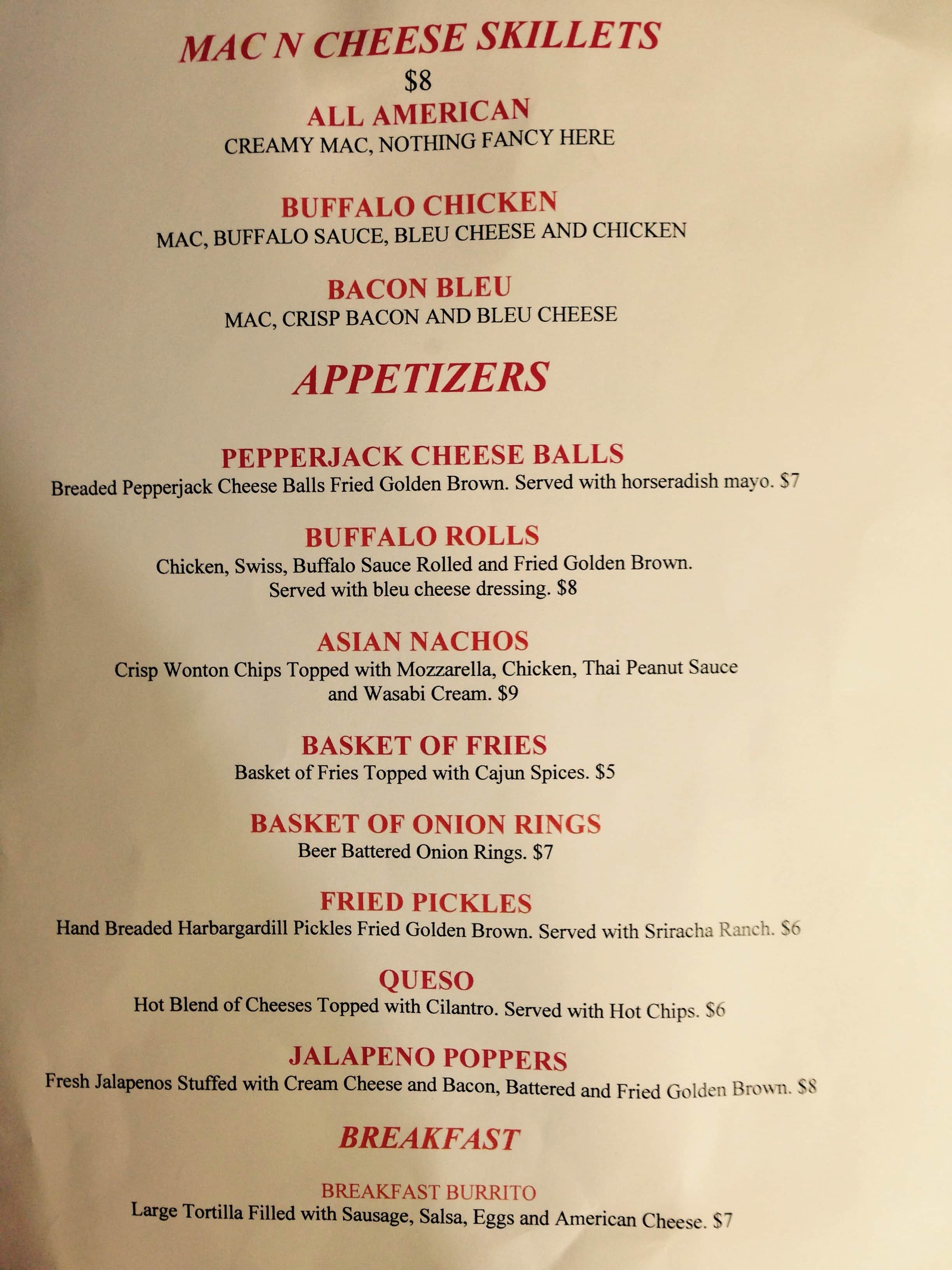 Menu at Diamond Station pub & bar, Louisville