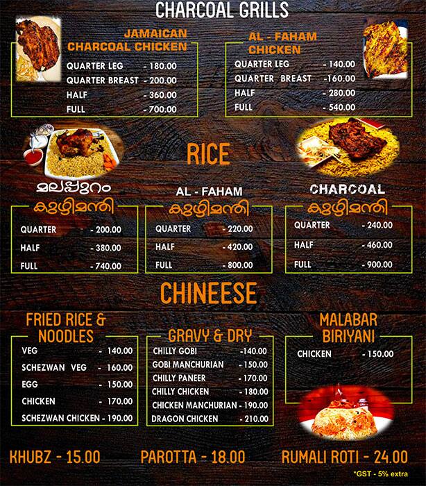Menu at Barbecue SPACE Restaurant, Thiruvananthapuram, TC 4/842-2