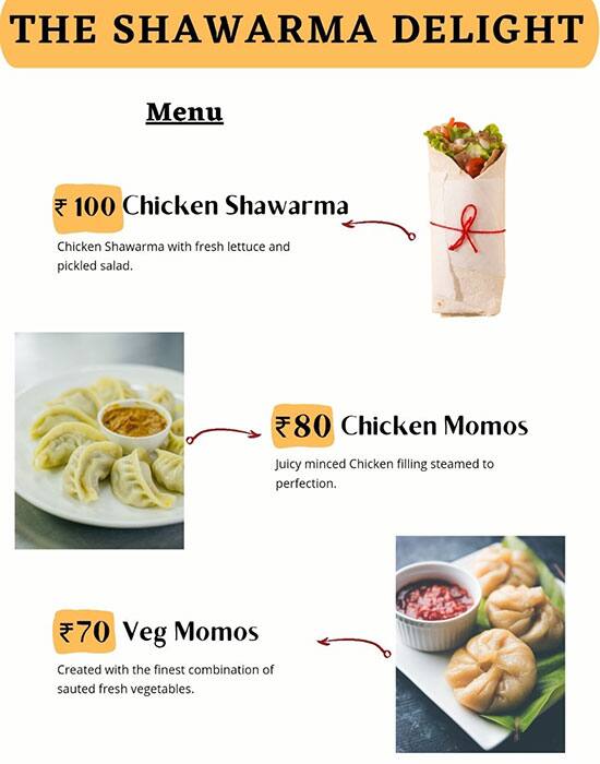 Menu of The Shawarma Delight, Pimple Gurav, Pune