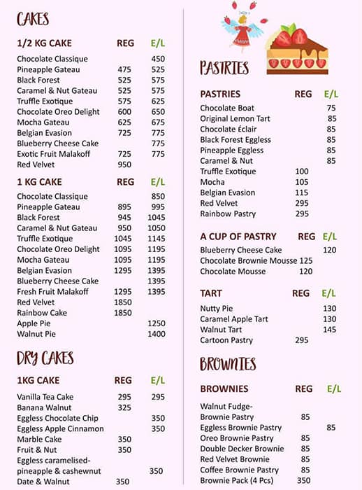 Menu of Angels In My Kitchen, Mayur Vihar Phase 1, New Delhi