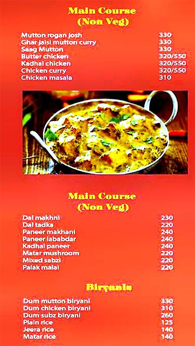 Menu at Roti Boti, New Delhi, 473