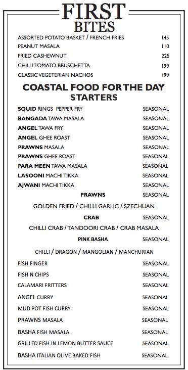 Menu at Cibo Esca, Bengaluru, 92