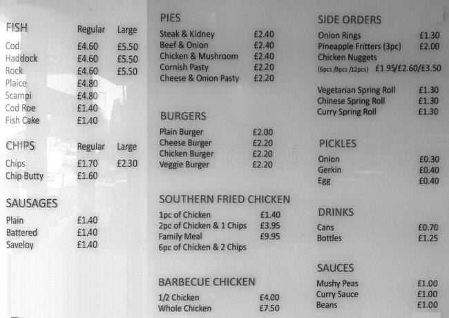 Menu at Carp & Trout restaurant, East Molesey, 4 Hampton Ct Way