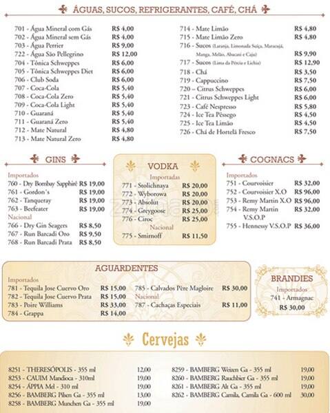 Menu em CT Brasserie restaurante, Rio de Janeiro, Av. das Americas