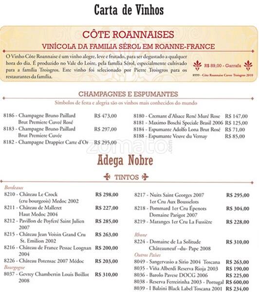 Menu em CT Brasserie restaurante, Rio de Janeiro, Av. das Americas