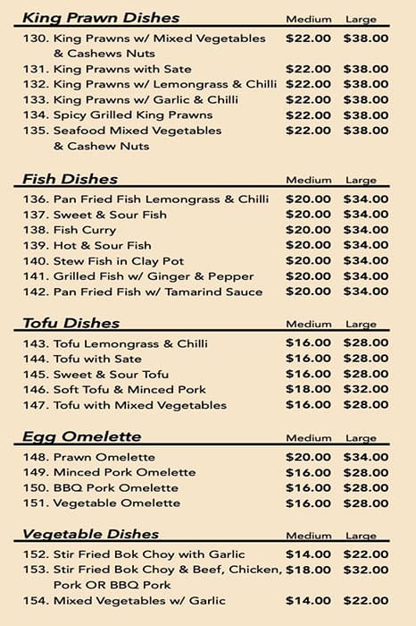 Menu at 5 Star restaurant, Christchurch, Fendalton Village Mall