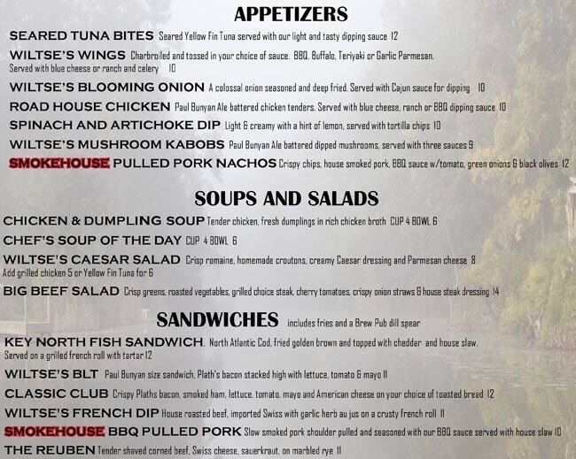 Menu at From Huron Out Pub, Oscoda Township, F41