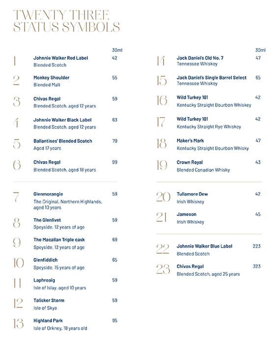 Menu at Twenty Three restaurant, Dubai, Al Falak St - opposite ...