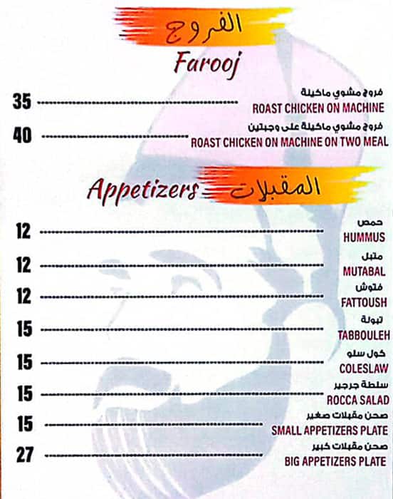 Menu of Ibn Al Sham Broasted Restaurant, Nuaimiya, Ajman