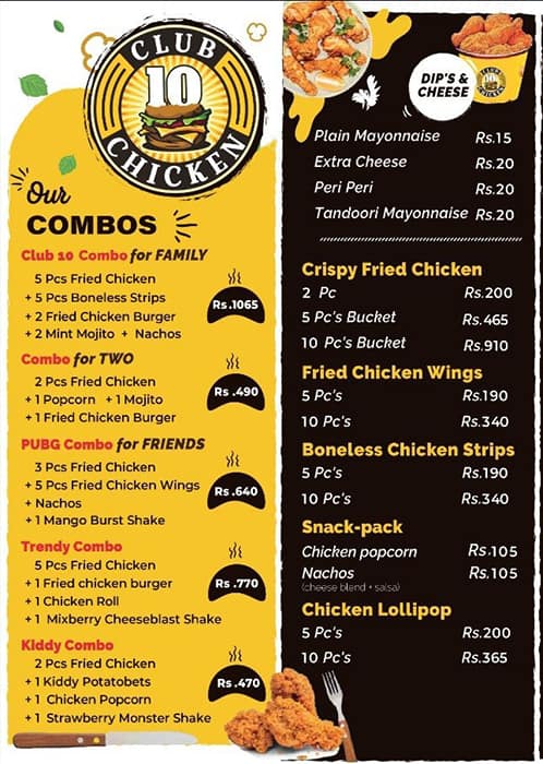 Menu at Club 10 Chicken, Coimbatore, 15/2