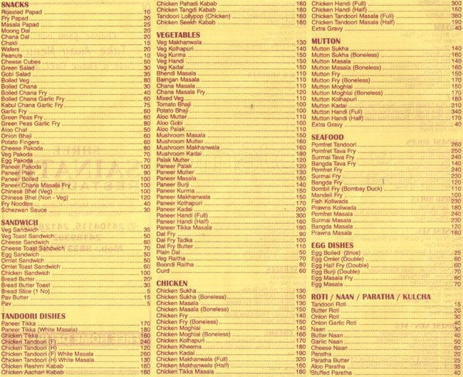 Shree Sainath Restaurant Menu, Menu for Shree Sainath Restaurant ...