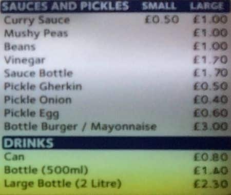 Menu at Oh My Cod Fish Bar, London, Catford Hill