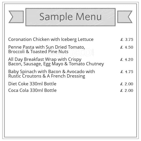 Menu at Dome Café cafe, London