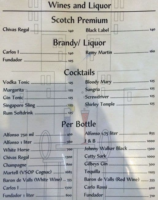 Menu at Cecile's Restaurant, Las Pinas, 302 Alabang Zapote Road