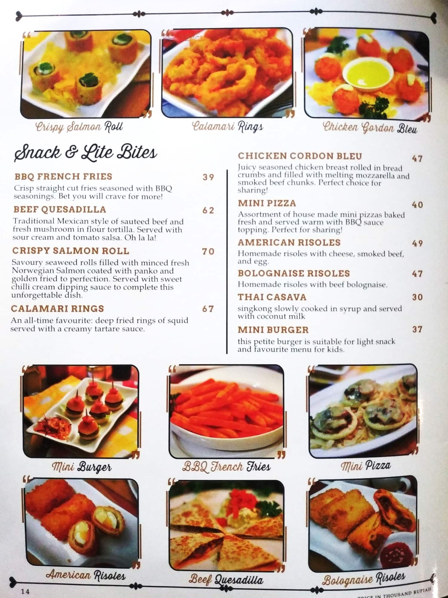 Menu at Coffee Club, North Jakarta, Jl. Asia Afrika No.19