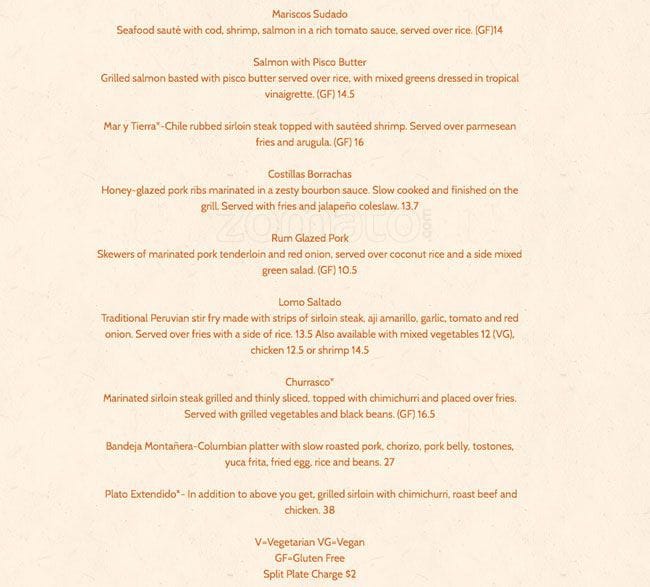 Menu at Sol Food pub & bar, Everett