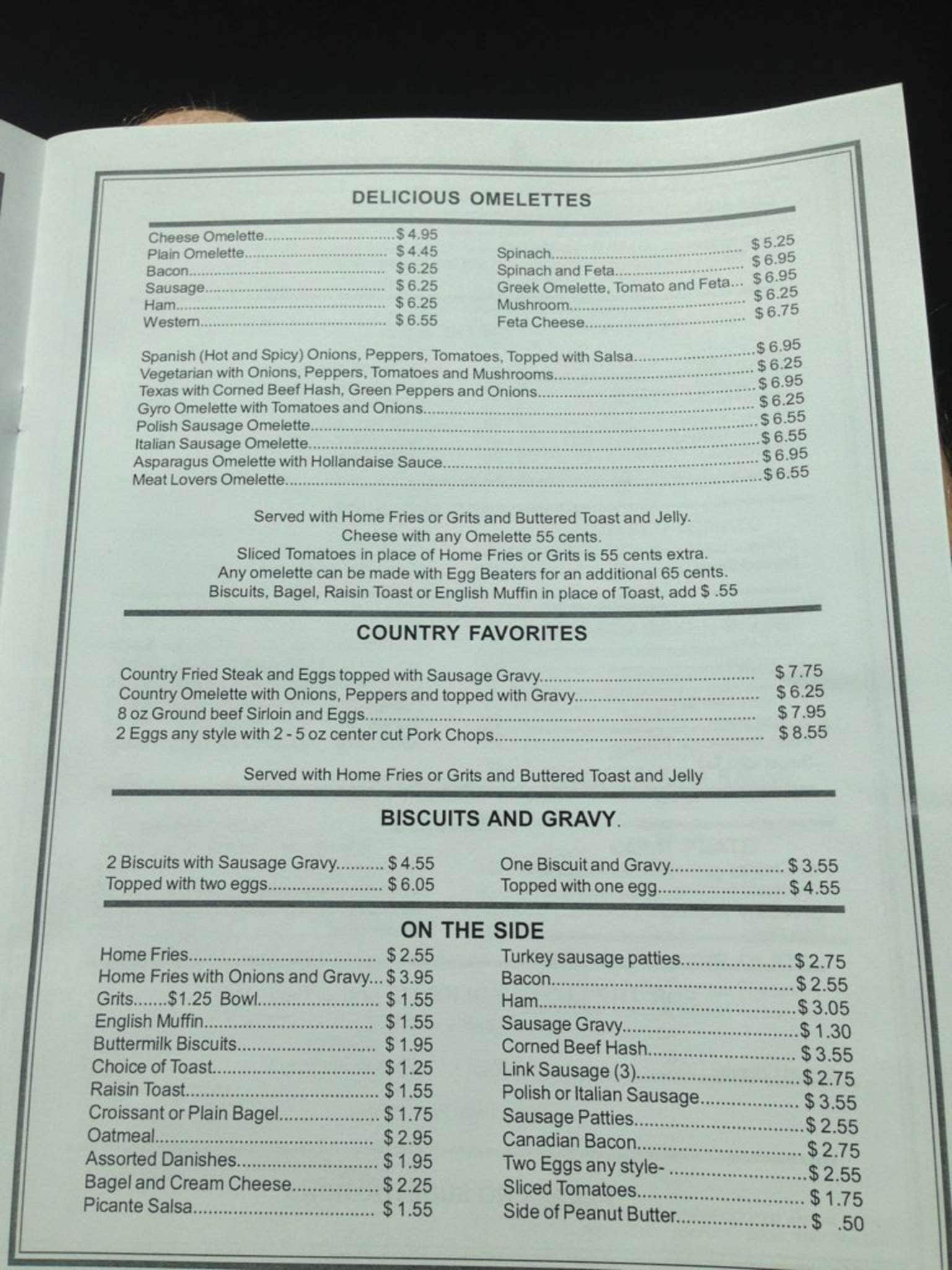Menu at Emily's Family Restaurant, Palm Harbor, US-19 ALT
