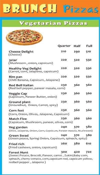 Brunch Pizza Menu, Menu for Brunch Pizza, HSR, Bangalore - Zomato