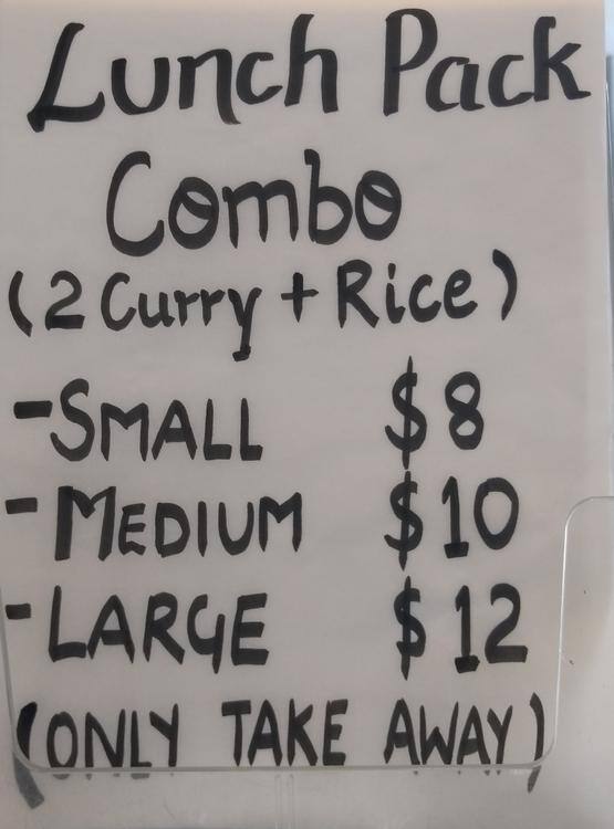 Menu at Curry Kicks restaurant, Greensborough