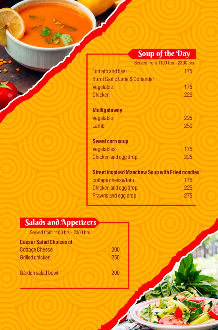 Menu of Choice 64 - Clarion Hotels, Yelahanka, Bangalore