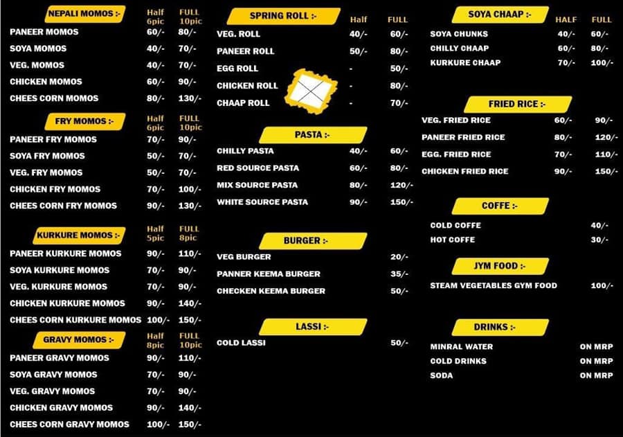 Menu of Food King, Ballabhgarh, Faridabad