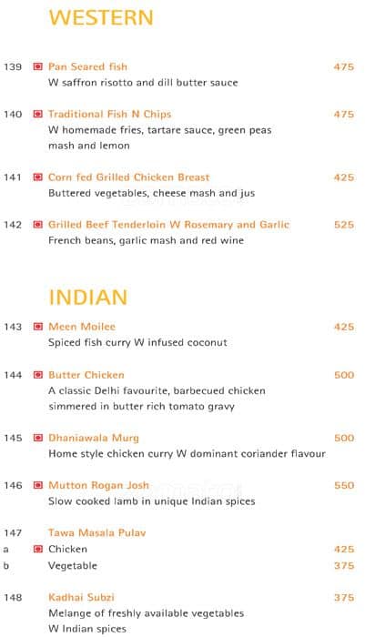 Menu at Lemon Tree Hotel, Whitefield, Bangalore, Bengaluru, Plot No. 23
