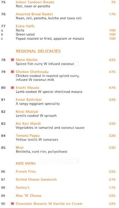 Menu at Lemon Tree Hotel, Whitefield, Bangalore, Bengaluru, Plot No. 23