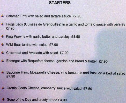 Menu at Pascal Bistro - French Restaurant, Sidcup