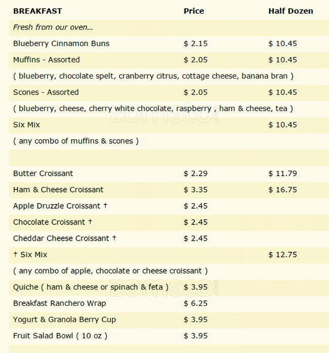 Menu at Uprising Breads Bakery, Vancouver, Venables St