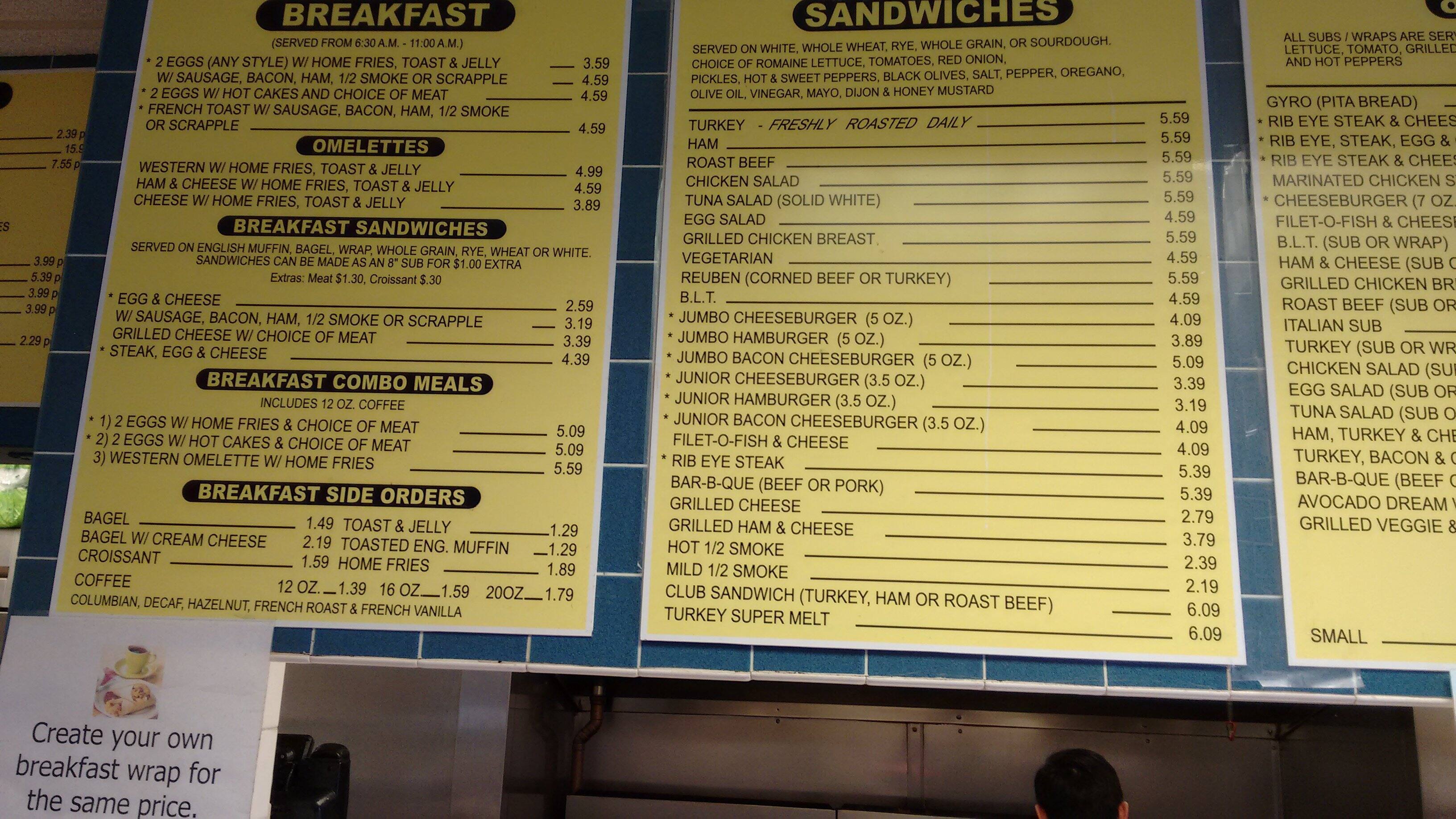 Carta de Cafe Right Angle, Fairfax