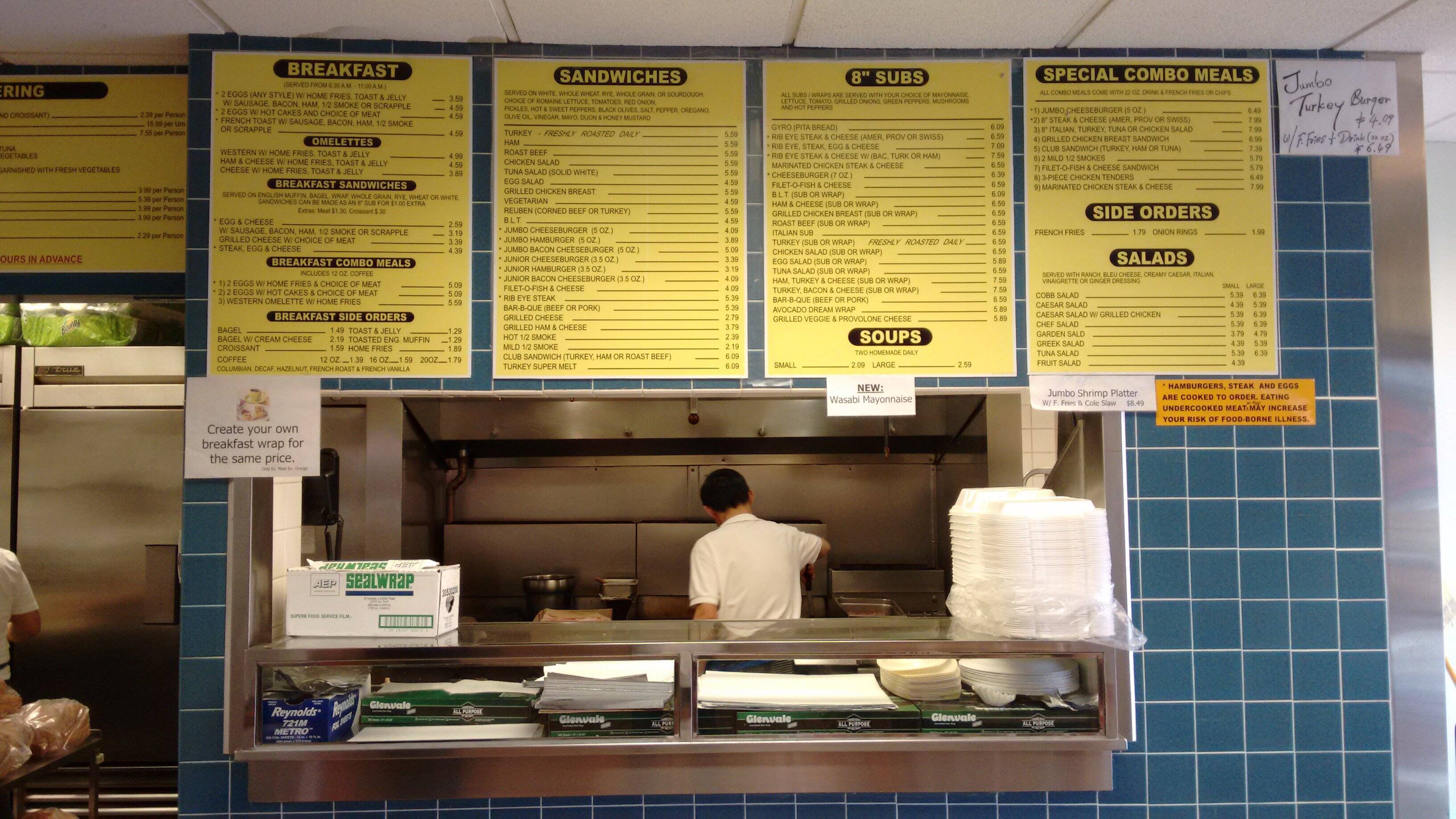 Menu at Cafe Right Angle, Fairfax