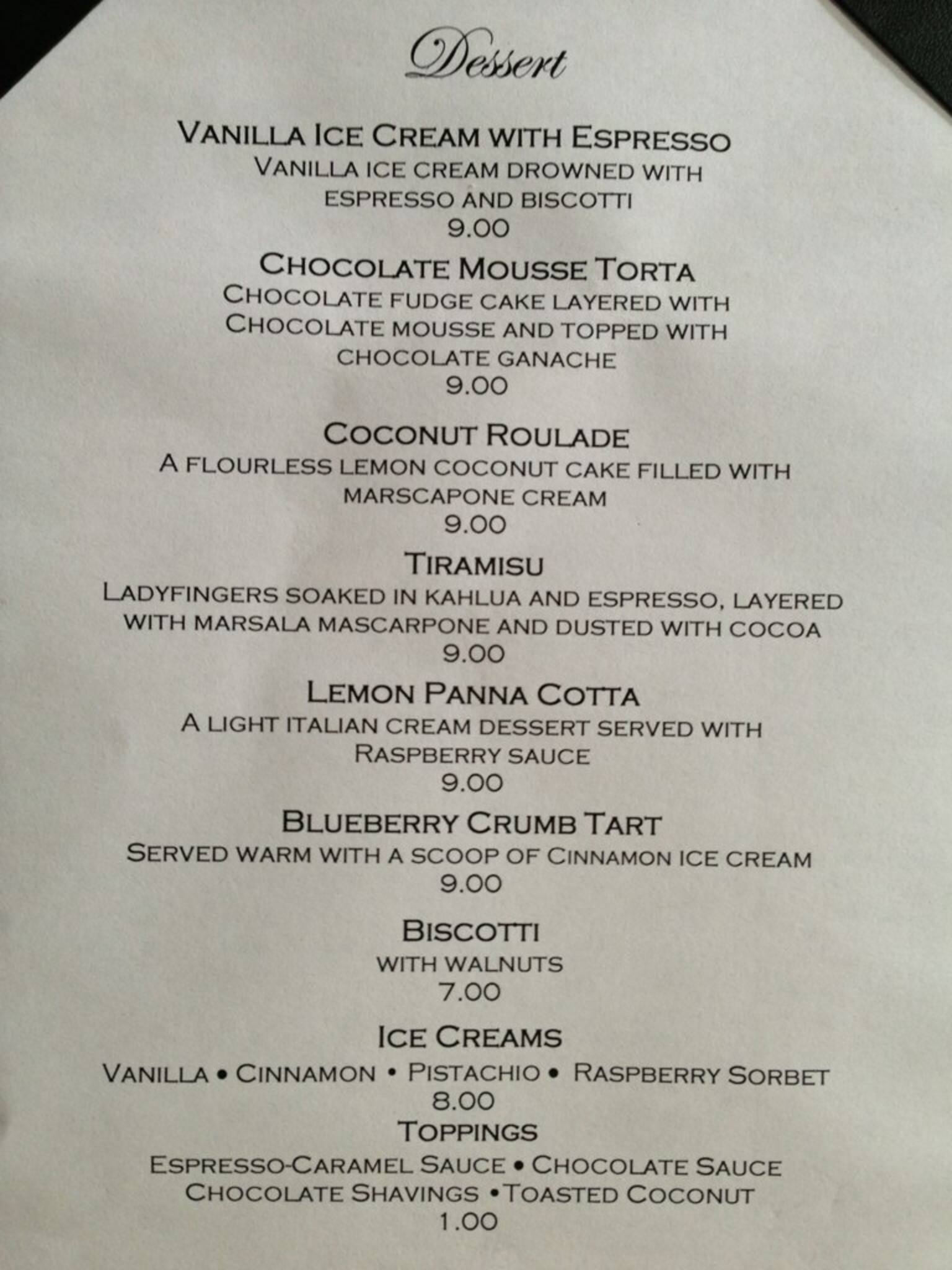 Menu at I Fratellini restaurant, Clayton, Wydown Blvd