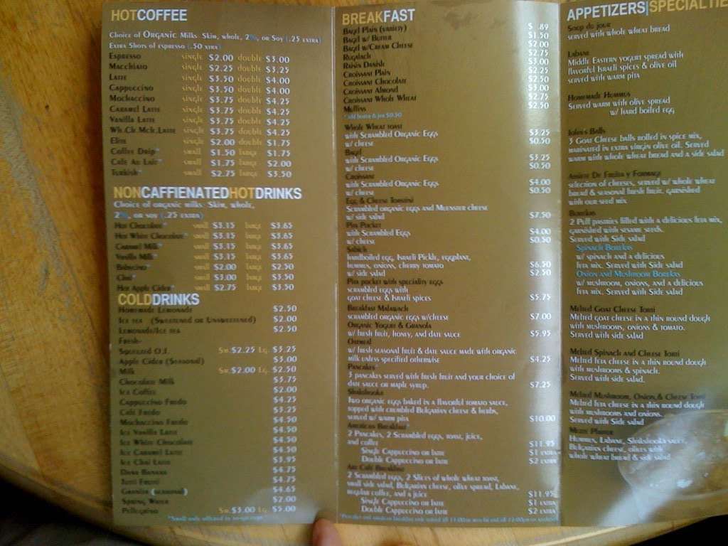 Art Cafe of Nyack Menu, Menu for Art Cafe of Nyack, Nyack, Hudson ...