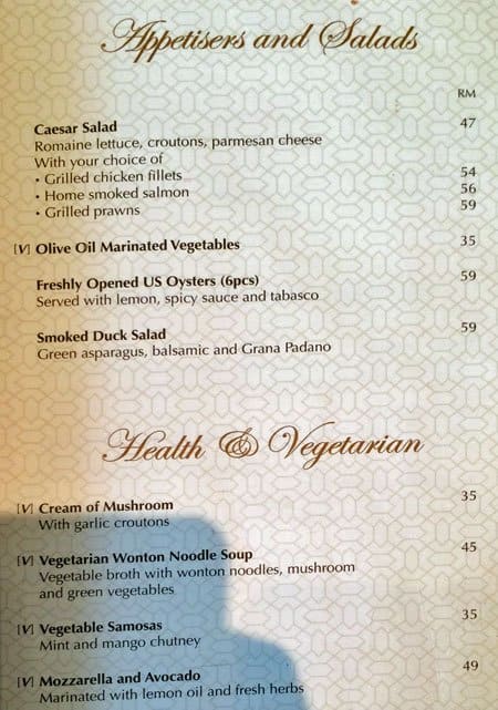 Lobby Lounge - Shangri - La Menu - Zomato Malaysia